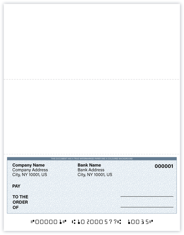 High Security Laser Multi-Purpose Check- Bottom (PRE-PRINTED ...